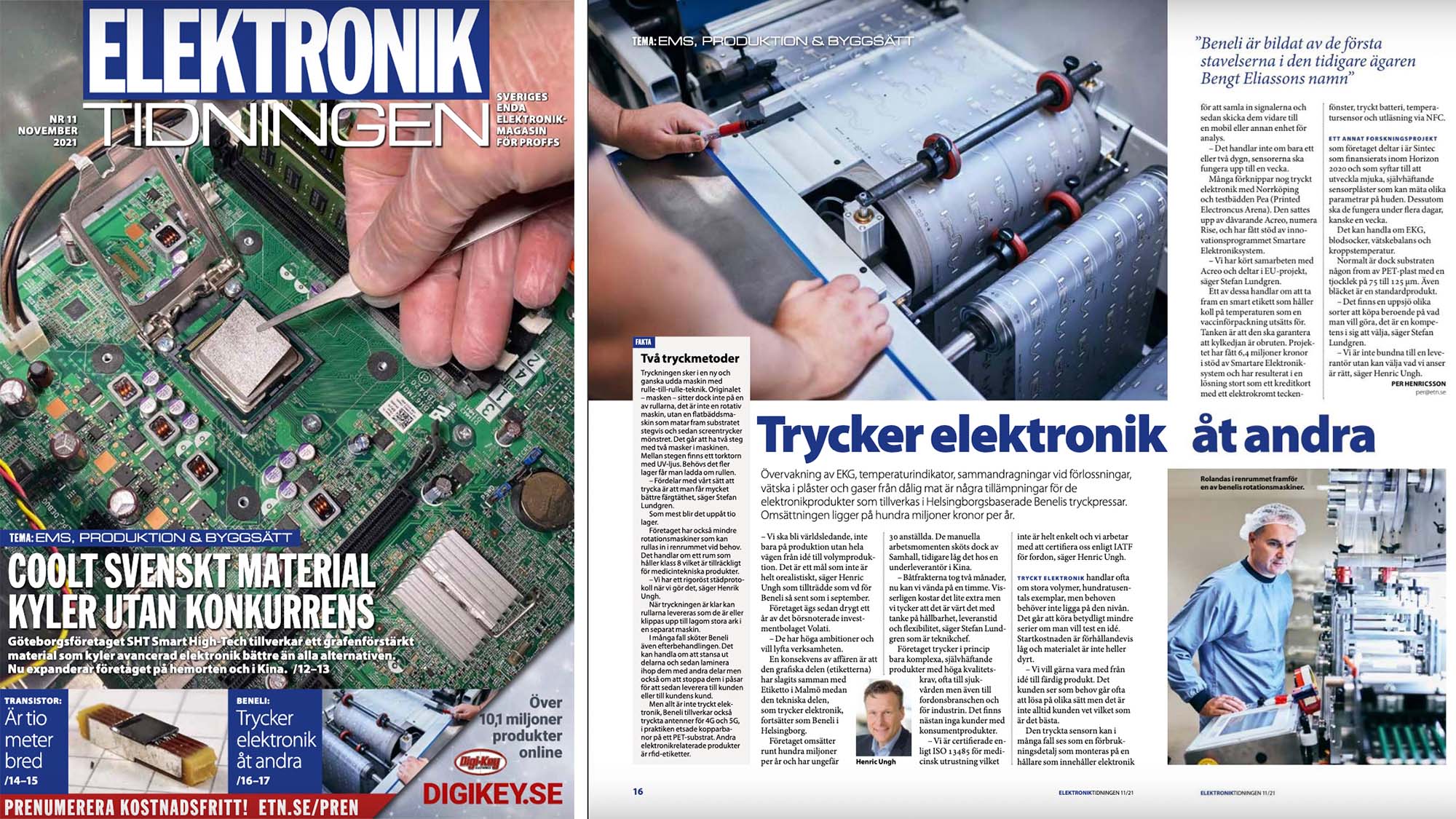 Beneli featured in Eletroniktidningen - Beneli